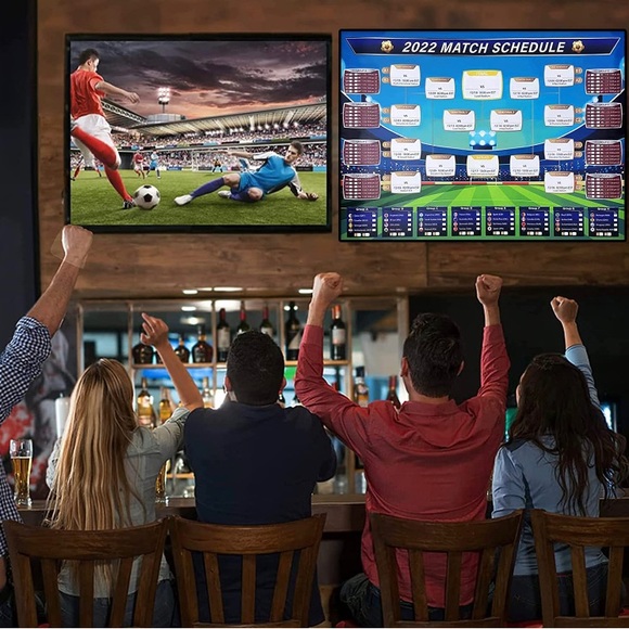 Other | Qtr World Soccer World Cup Schedule Poster Game Wall Chart ...